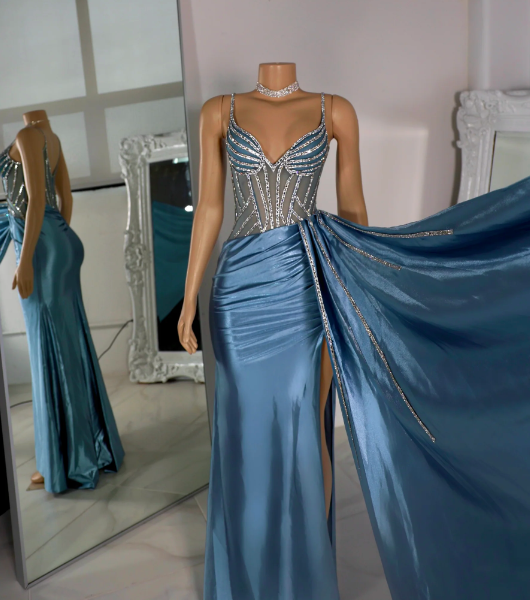 Corset Prom Dresses 2025, Blue Prom Dresses For Women, 2026 Prom ...