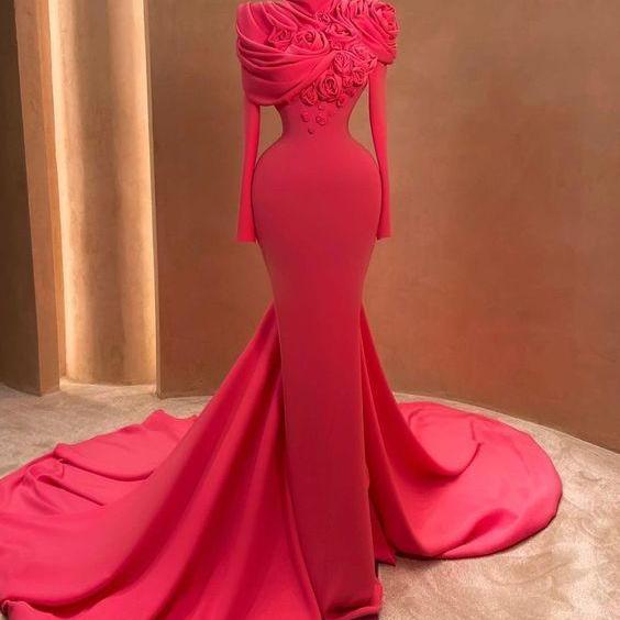 High Neck Prom Dresses, Pink Prom Dresses, Robes De Soiree Femme ...