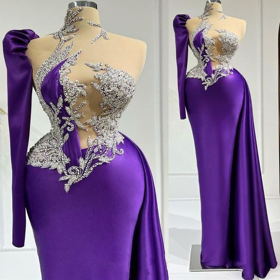 Modest Prom Dresses, Purple Prom Dresses, Muslim Evening Dresses ...