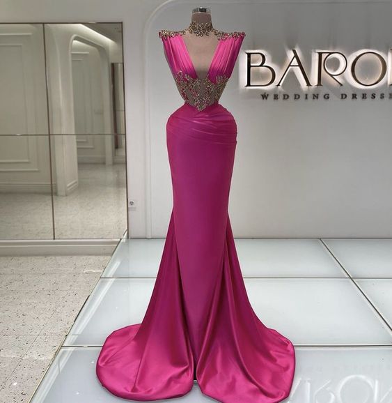 Modest Prom Dresses, Mermaid Prom Dresses, Pink Prom Dresses, Custom ...