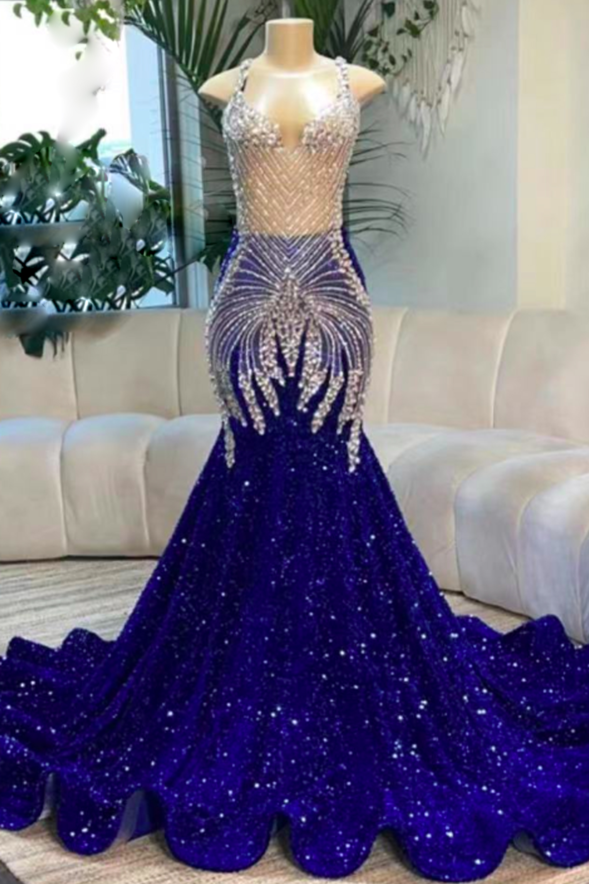 Luxury Prom Dresses, Rhinestone Embellished Gown Dresses For Women ...